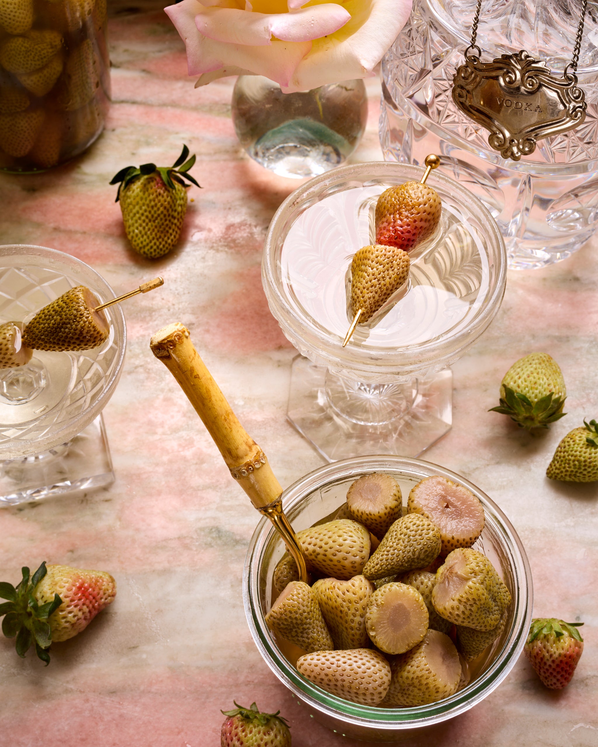 Pickled Green Strawberries – Flamingo Estate