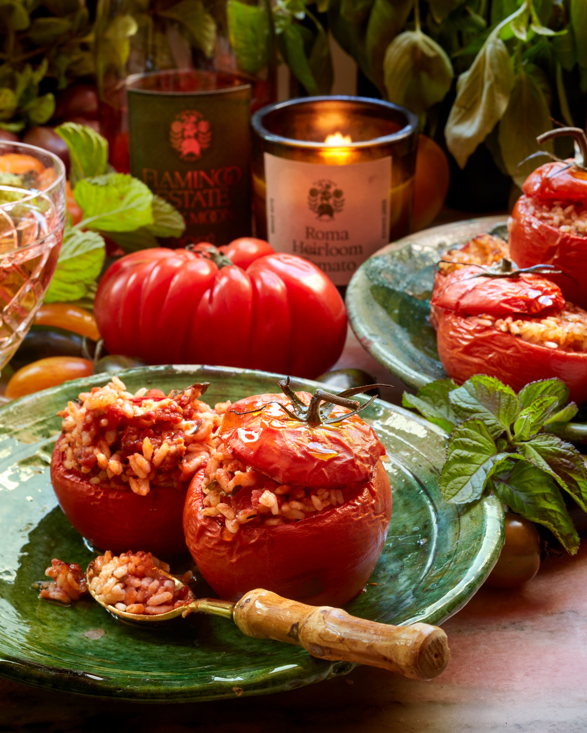 Stuffed Tomatoes with Mint and Rosé – Flamingo Estate