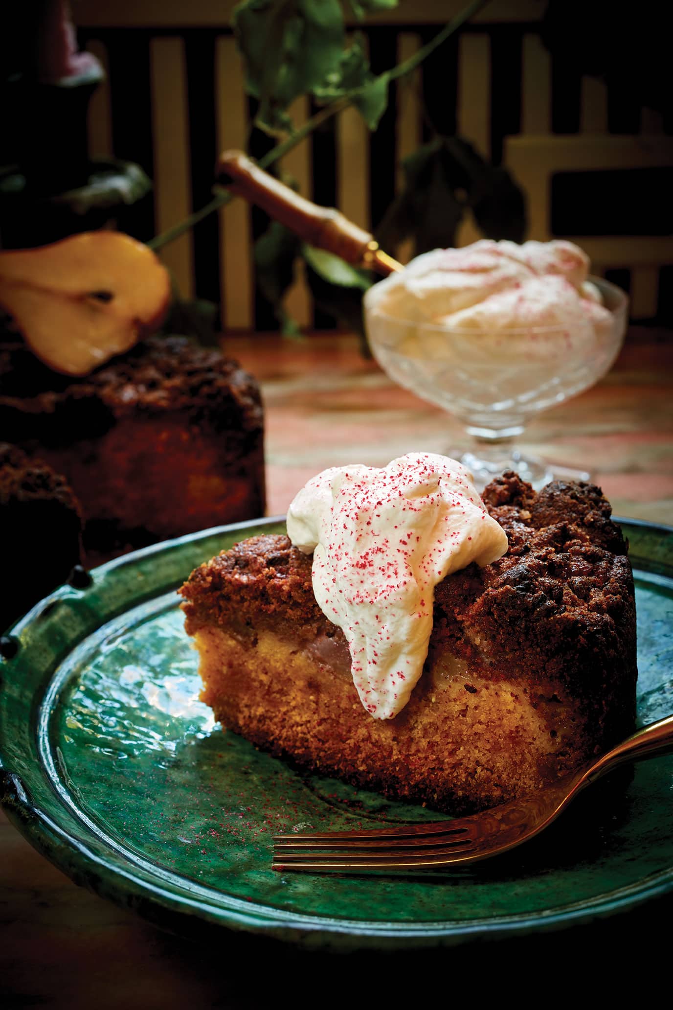 Raspberry Pear Crumble Cake – Flamingo Estate